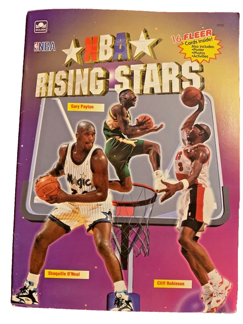 NEUF 1992-93 NBA Rising Stars Book 16 cartes Fleer non coupées ...
