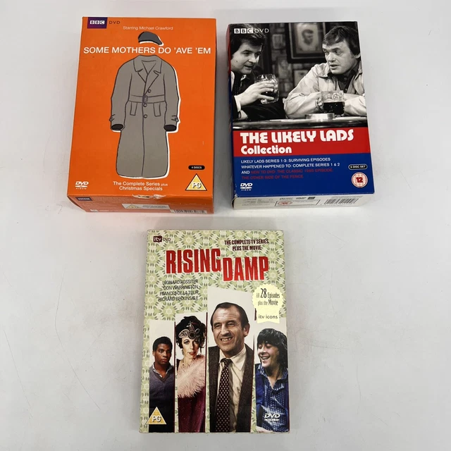 VINTAGE BRITISH SITCOM DVD Bundle Rising Damp Likely Lads Some Mothers ...
