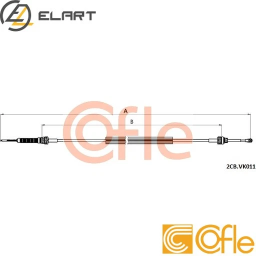 CABLE MANUAL TRANSMISSION 2CB.VK011 FOR VW GOLF/VI/PLUS/Convertible ...