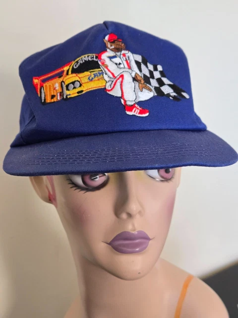 VINTAGE CAMEL JOE Cool Racing SnapBack Trucker Cap Hat K-Products Blue ...
