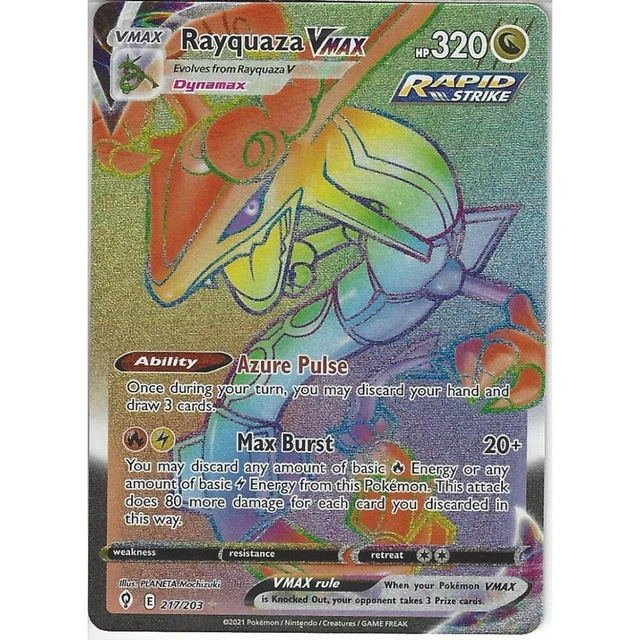 RAYQUAZA VMAX : Rare Rainbow Card : SWSH-07 Evolving Skies £55.00 ...