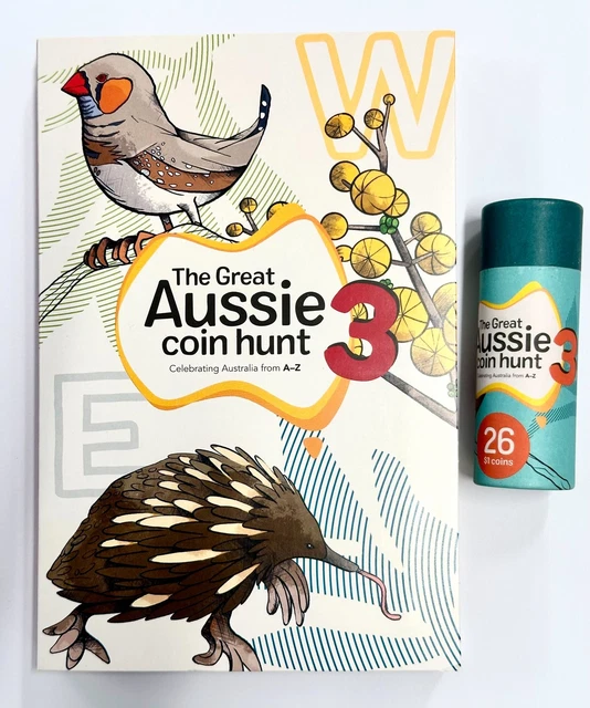 2022 ROYAL AUSTRALIAN Mint $1 Great Aussie Coin Hunt #3 A-Z Opened Tube ...