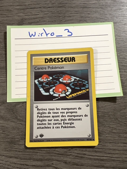 CARTE POKEMON CENTRE POKEMON 85/102 Unco Set de Base EDITION 1 Wizards ...