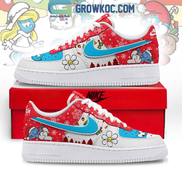 THE SMURFS MERRY Christmas Air Force 1 Shoes £89.80 - PicClick UK