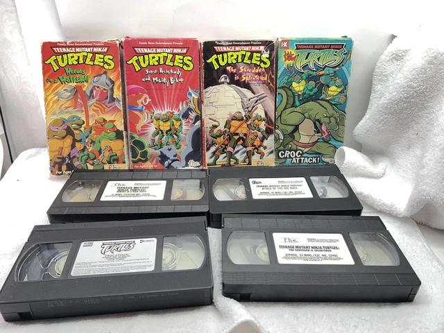 TEENAGE MUTANT NINJA Turtles VHS lot Of 4 Cartoon TMNT, 1988 pre-owned ...