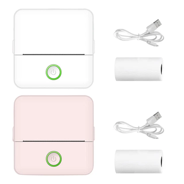 MINI PRINTER INSTANT Sticker Printer Portable Inkless Printer USB ...