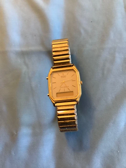 VINTAGE SEIKO ANALOG Digital 5300 Chronograph Alarm Wrist Watch £15.21 ...