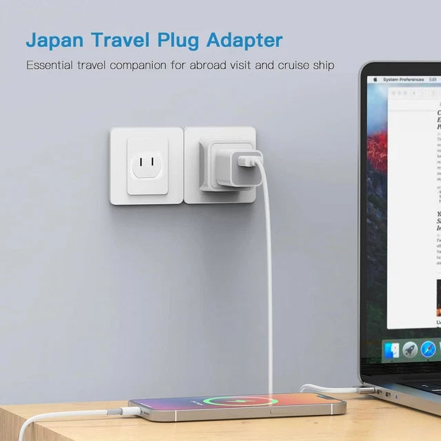 JAPAN TRAVEL ADAPTER AU to Japan Plug Type A Power Adapter 2 Pack for ...