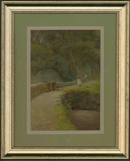 PERCY BROOKE (1869-1916) - 1908 Aquarelle, Ramassage De Bois De ...