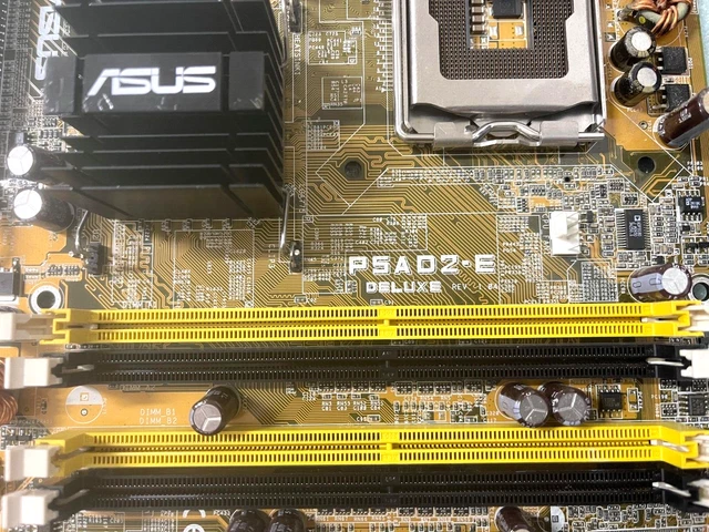 VINTAGE ASUS P5AD2-E Deluxe R1.04 Lsa775 Atx Motherboard Snd Lan ...