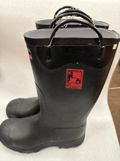 HUNTER FIREFIGHTER 4000 Safety Steel Toe Cap Wellington Boots 3,4,9,10 ...