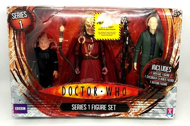 DOCTOR WHO SERIES 1 Figure Set - Graske, Sycorax, Auton (Grey) Tesco ...