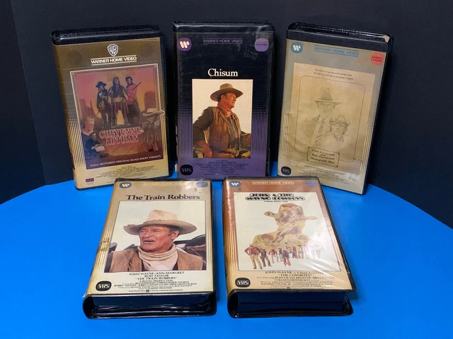 VHS WB CLAMSHELL Westerns Clint Eastwood John Wayne Chisum Train ...
