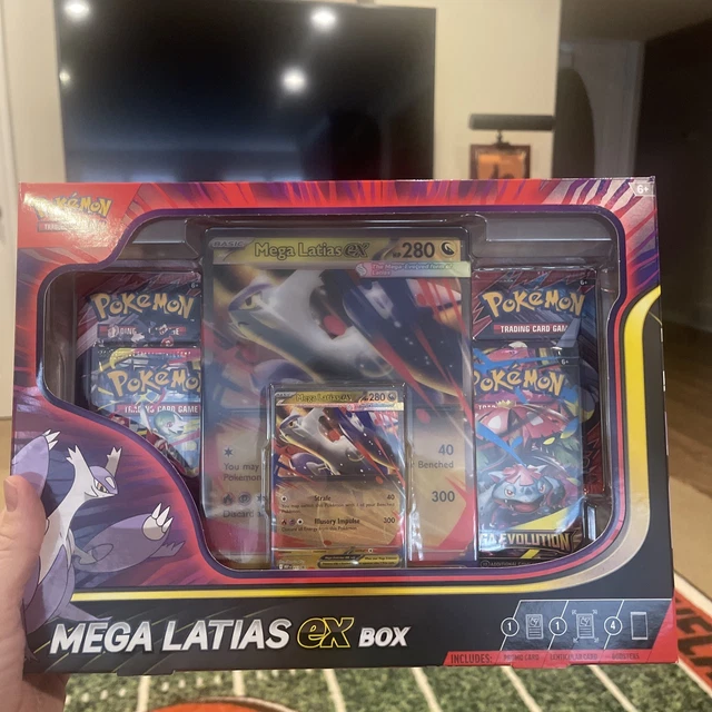 POKEMON MEGA EVOLUTION Mega Latias Ex Box Factory Sealed with 4 Booster ...