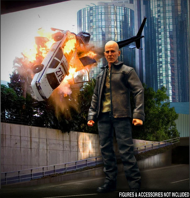 IKEA DETOLF DIORAMA Backdrop~Die Hard~Chopper For 1/6 Figure Action ...