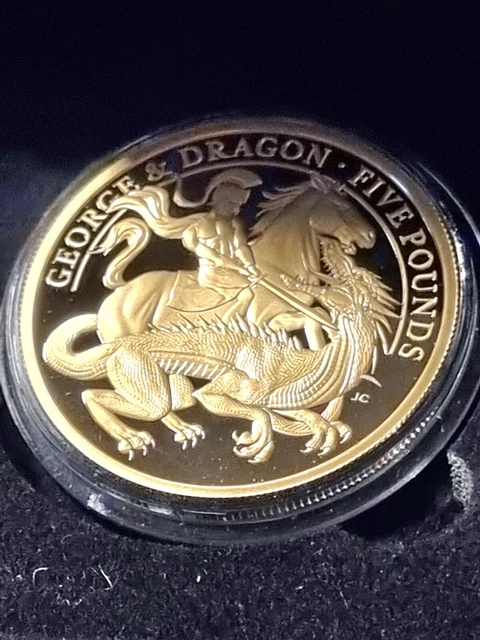 THE 2021 GEORGE And The Dragon 200th Anniversary Gold Proof Five Pound ...