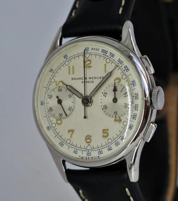 BAUME MERCIER CHRONOGRAPH vintage, hand winding Landeron 48 fully ...
