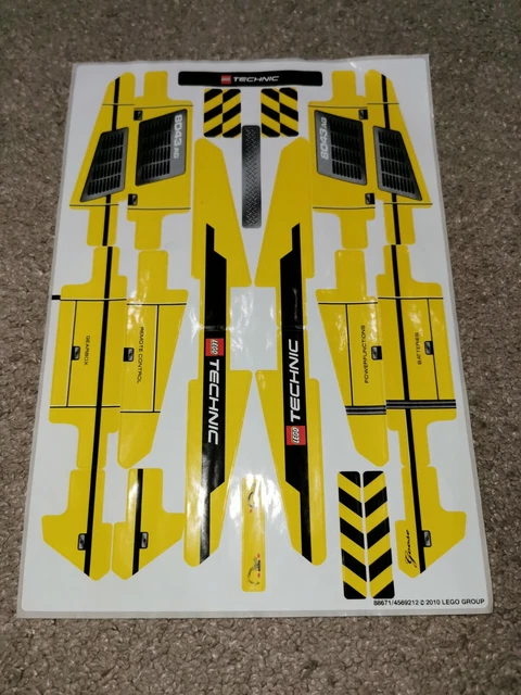 LEGO TECHNIC 8043 Excavator Genuine Sticker Decal Sheet Brand New £49. ...