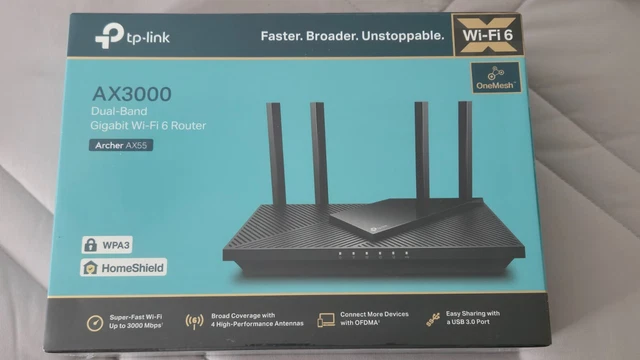 TP-LINK AX3000 DUAL-BAND Gigabit Wi-Fi 6 Router - Archer AX55 - New ...