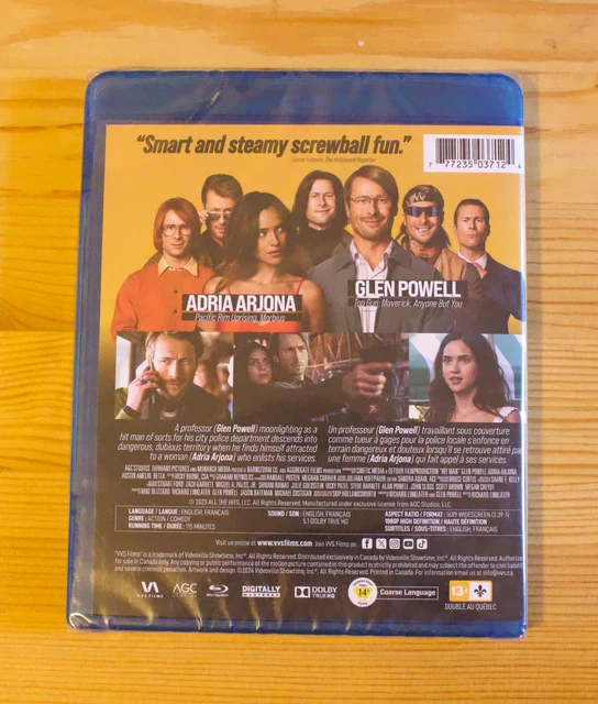 HIT MAN BLU-RAY VVS Films Glen Powell Richard Linklater Brand New $29. ...