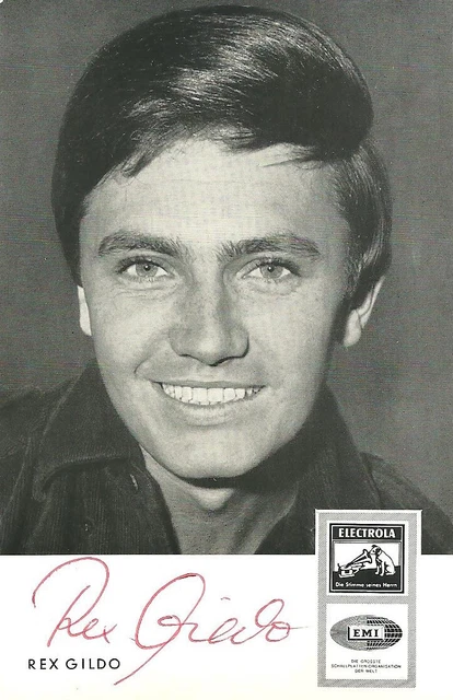 REX GILDO ORIGINAL Autogramm signierte Electrola Postkarte 60er EUR 8 ...