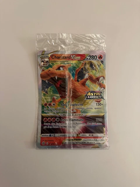 CARTA POKEMON CHARIZARD V ASTRO 018/172 JUMBO gigante ITA PROMO ASTRI ...