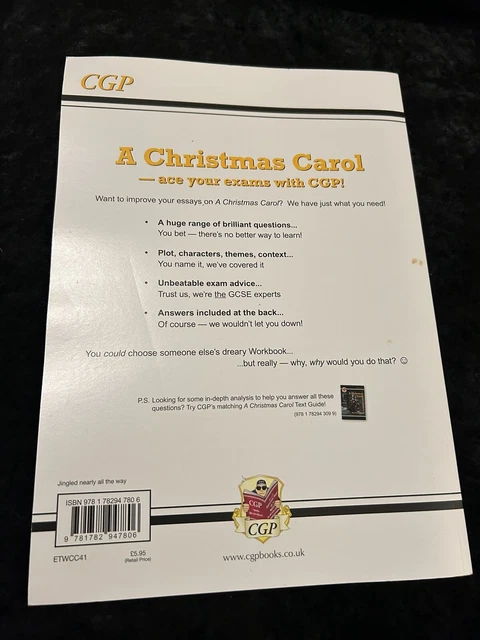 A CHRISTMAS CAROL GCSE English Workbook CGP Grade 9-1 Textbook Book $8.63 - PicClick AU
