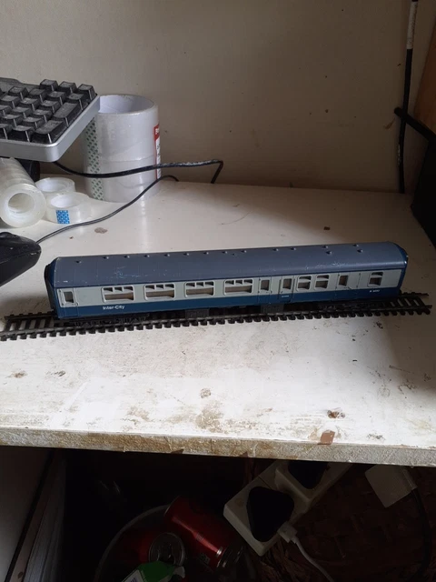 HORNBY 00 GUAGE Mk2 brake 2nd corridor coach M9450 BR blue & grey ...