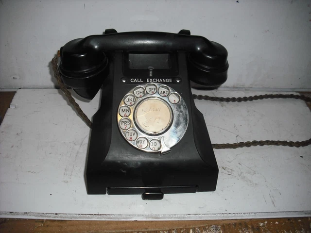 1950S BAKELITE ROTARY dial telephone with draw 312E £39.95 - PicClick UK