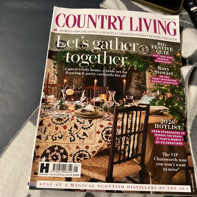 COUNTRY LIVING MAGAZINE January 2026 issue 1 cost £6.99 new read once £ ...