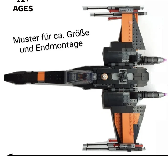 KLEMMBAUSTEINE STARWARS X-WING Starfighter mit Doriden Figuren (Flieger ...