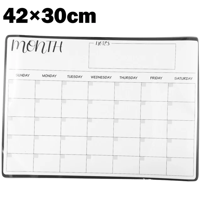 CALENDRIER TO DO List Effaçables à Sec Quotidien Agenda Hebdomadaire ...