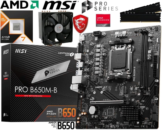 AUFRÜSTKIT PC BUNDLE AMD Ryzen 7 9800X3D bis 64GB DDR5 mit TPM 2.0 MSI ...