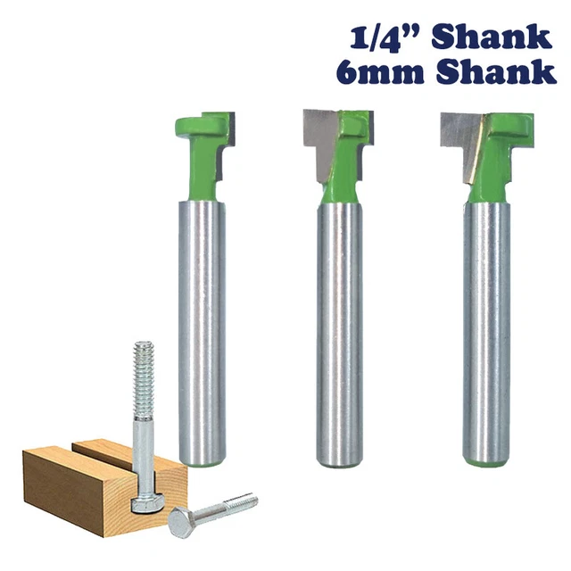 1/4& SHANK T-SLOT Cutter Router Bit Set Milling Cutter Slotting ...