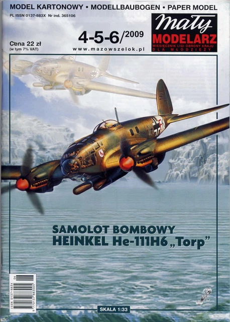 PAPER MODEL OF Heinkel He-111 H6 plane. Scale 1:33 £21.00 - PicClick UK
