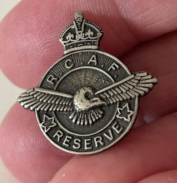 VINTAGE WWII RCAF/ROYAL Canadian Aire Force Reserve lapel pin-screw ...