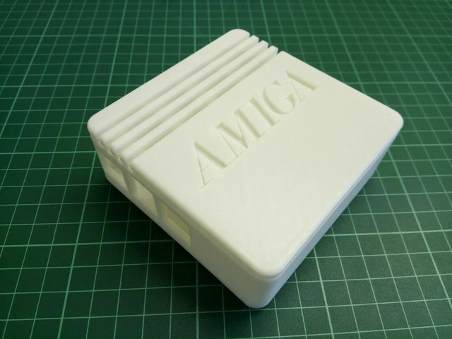 WHITE AMIGA MINI Raspberry Pi Case Enclosure with Feet RetroPie Amibian ...