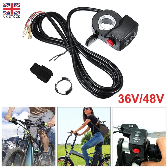 36V/48V SPEED CONTROL LED Twist Throttle Assembly For E-bike Electric ...