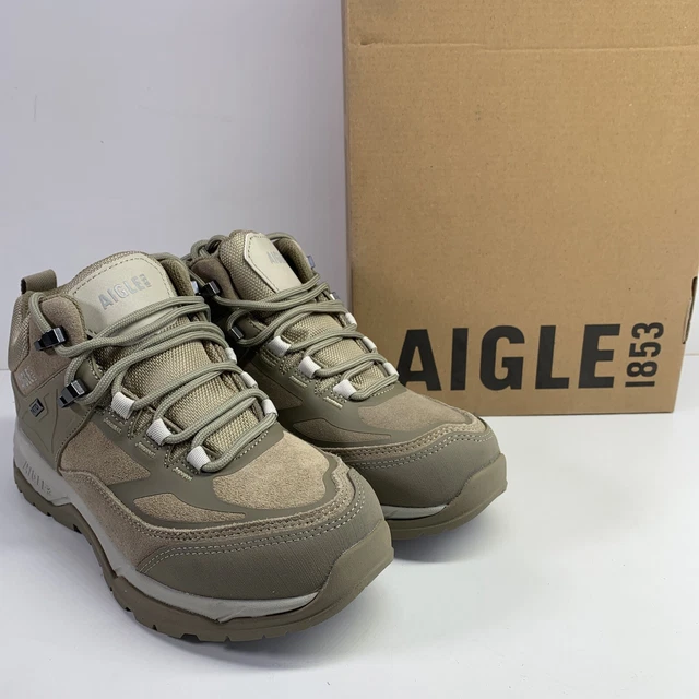 AIGLE MEN'S PALKA Mtd Waterproof Hiking Walking Boot, Beige Taupe, UK 5, EUR 38 £69.99 - PicClick UK