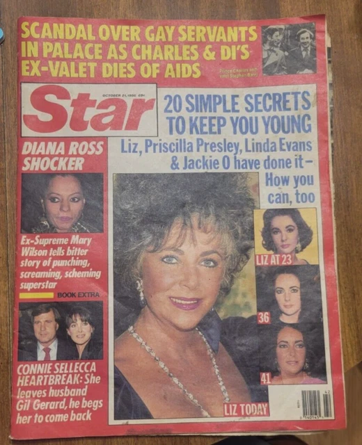 STAR MAGAZINE OCTOBER 21, 1986 - Princess Diana - Prince Charles - Liz ...