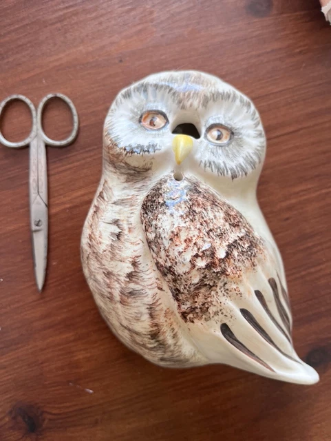 VINTAGE TONI RAYMOND Babbacombe Pottery Owl String & Scissor Holder £9. ...