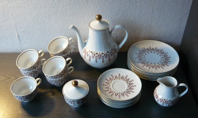 DDR KAFFEESERVICE 6 Personen Graf von Henneberg Porzellan Ilmenau Thüringen EUR 18,25 - PicClick DE