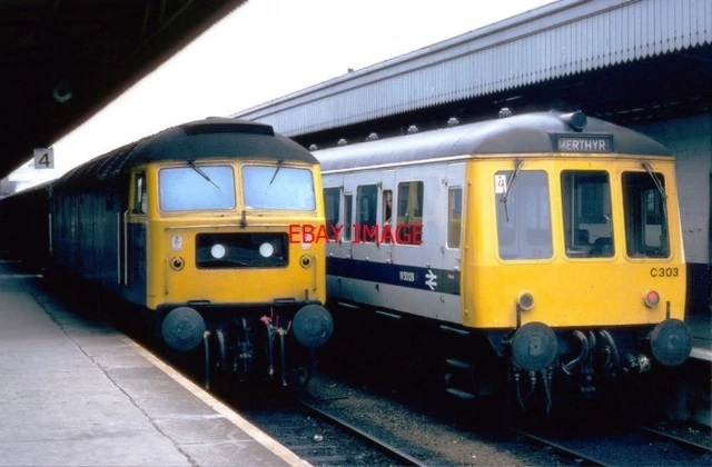PHOTO CLASS 47 Diesel 47195 & W50129 At Cardiff Central On 25/09/79. £2 ...