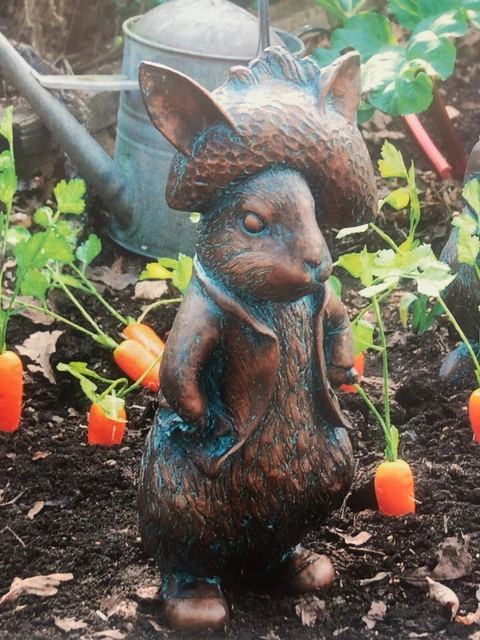 BENJAMIN BUNNY STATUE Garden Ornament from Beatrix Potter Peter Rabbit ...
