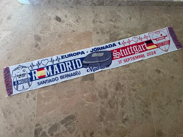 SCARF FOOTBALL UEFA CHAMPIONS LEAGUE 2024-25 REAL MADRID Vs STUTTGART ...