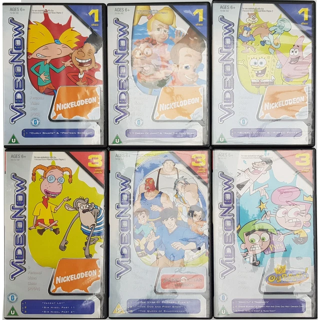 6X VIDEONOW PVD Nickelodeon Personal Video Player Disc Bundle Cartoon ...
