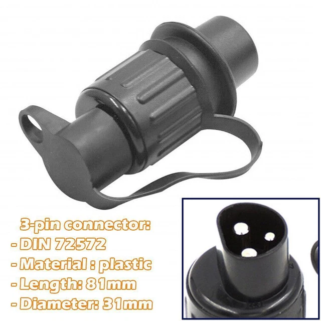 TRAILER TRACTOR PLUG Socket 3 Pin 12V 24V Agricultural Winch Forest U6F ...