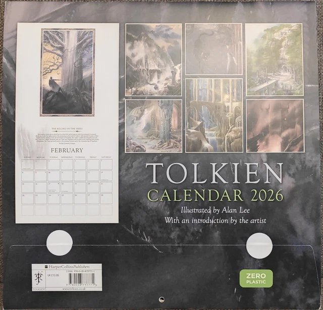 LORD OF THE Rings Tolkien Calendar 2026: The Great Tales of Middle ...