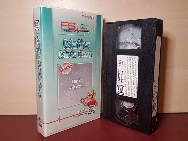 MATHS MADE EASY - Basic Algebra - Level 2 Volume 1 - PAL VHS Video Tape ...