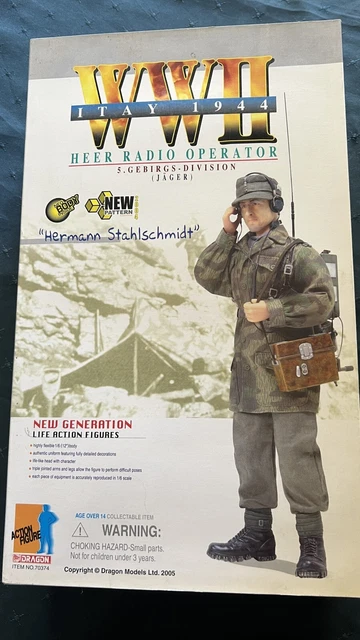 DRAGON WWII MILITARY action figure Hermann Stahlschmidt Itay 1944 Radio ...